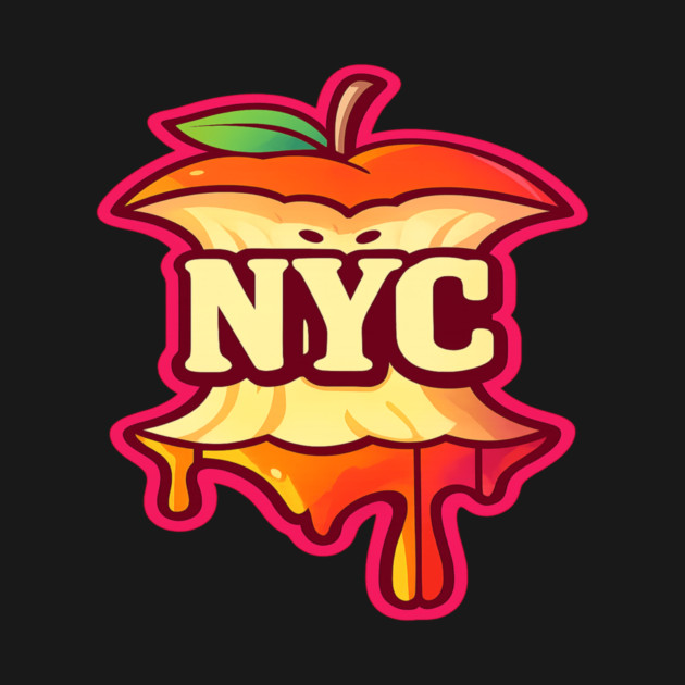 NYC Big Apple Core Drip Sticker - Nyc Big Apple Core Drip Sticker - T ...