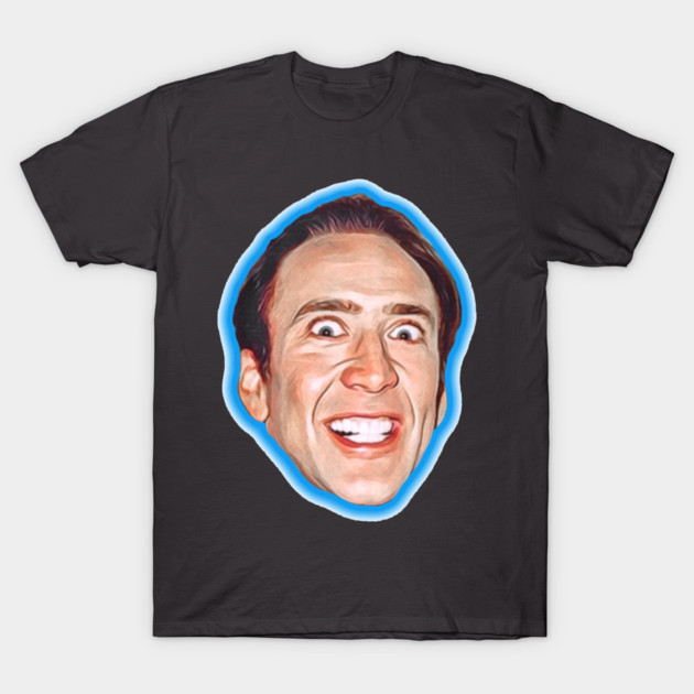 Crazy Face Meme Fan Art - Nicolas Cage - T-Shirt | TeePublic