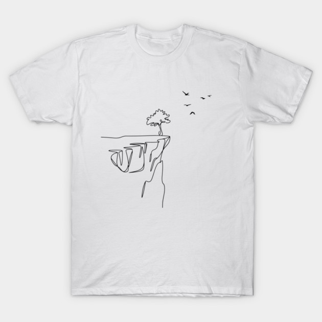 Cliff Edge Serenity - Cliff - T-Shirt | TeePublic