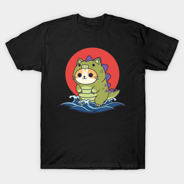 Minimal Kaiju Cat Japanese Style - Cat Japanese - T-Shirt | TeePublic