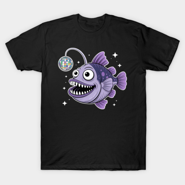 Funny Disco Anglerfish Deep Sea Party Fish - Anglerfish - T-Shirt ...