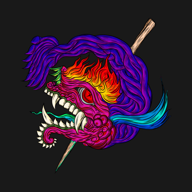 Vibrant Nightmare Creature - Monster - Hoodie | TeePublic