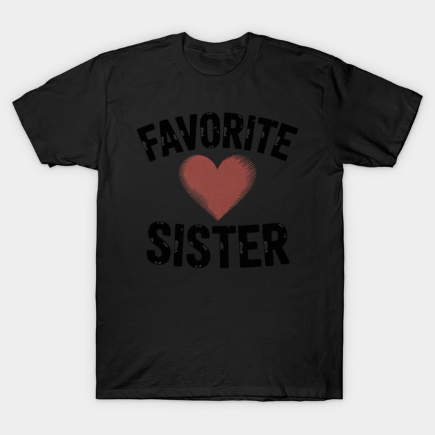Favorite Sister Sibling Pink Heart Distressed - Favorite Sister Sibling ...