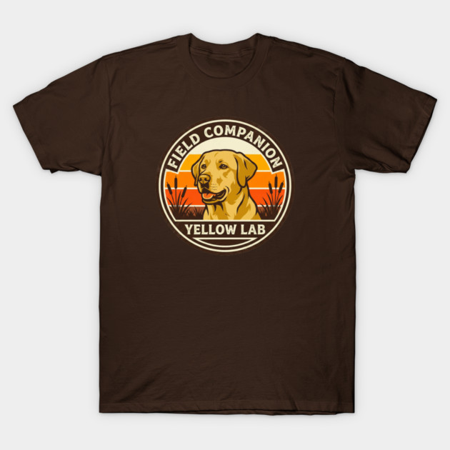 Yellow Lab Field Companion Retro Dog Design - Yellow Lab - T-Shirt ...