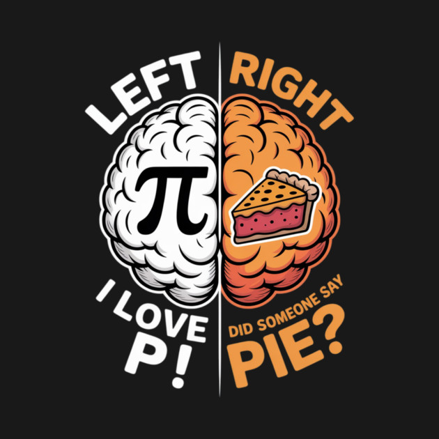 Left Vs Right Brain Pie Happy Pi Day Math Geek - Left Vs Right Brain ...