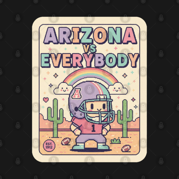 ARIZONA VS EVERYBODY RETRO VINTAGE PIXEL - Arizona Football - T-Shirt ...