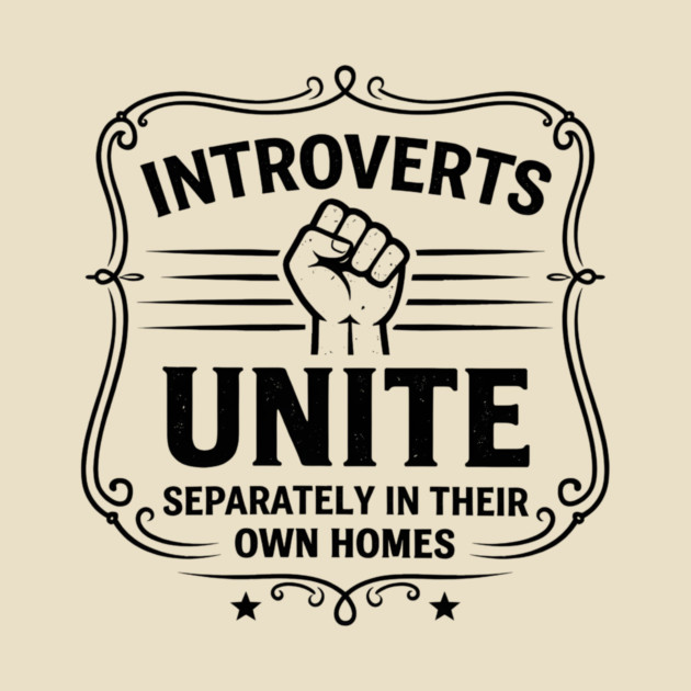 Introverts Unite Separately In Their Own Homes - Funny Introverts Men ...