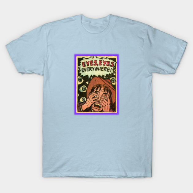 Frightened cartoon man says EYES, EYES EVERYWHERE! - Eyes Eyes ...