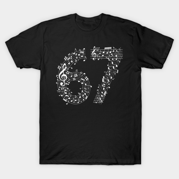 Musical Notes Numbers Six Seven Musician - Music Notes - T-Shirt ...