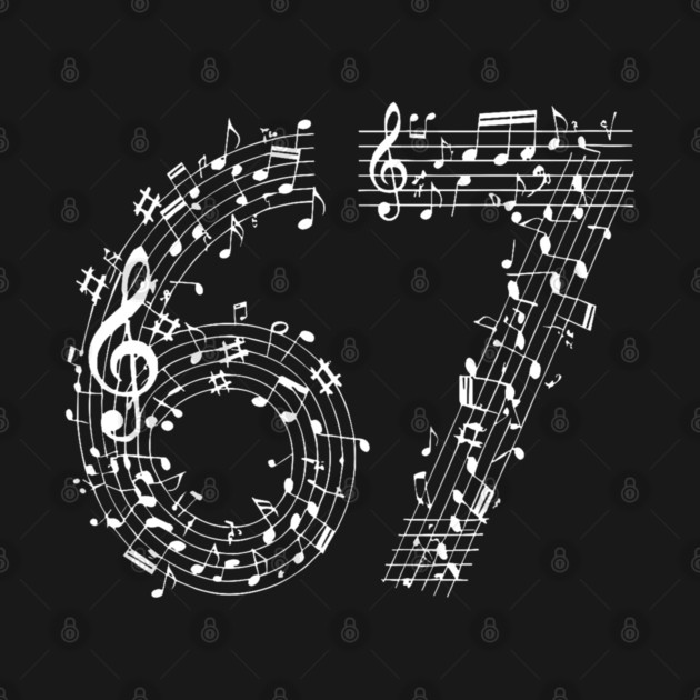 Musical Notes Numbers Six Seven Musician - Music Notes - T-Shirt ...