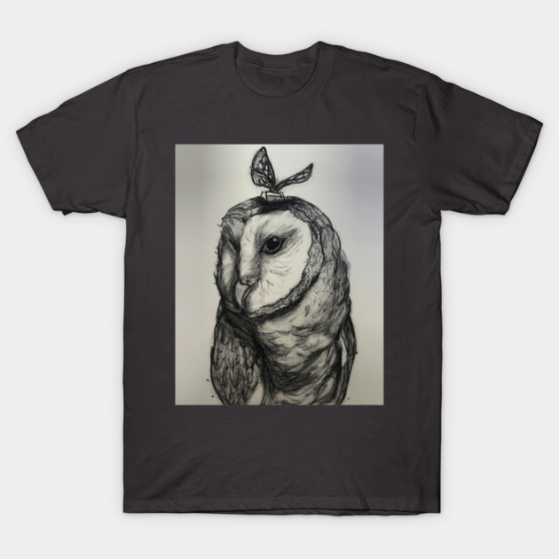 Sprout Barn Owl Sketch - Barn Owl Drawing - T-Shirt | TeePublic