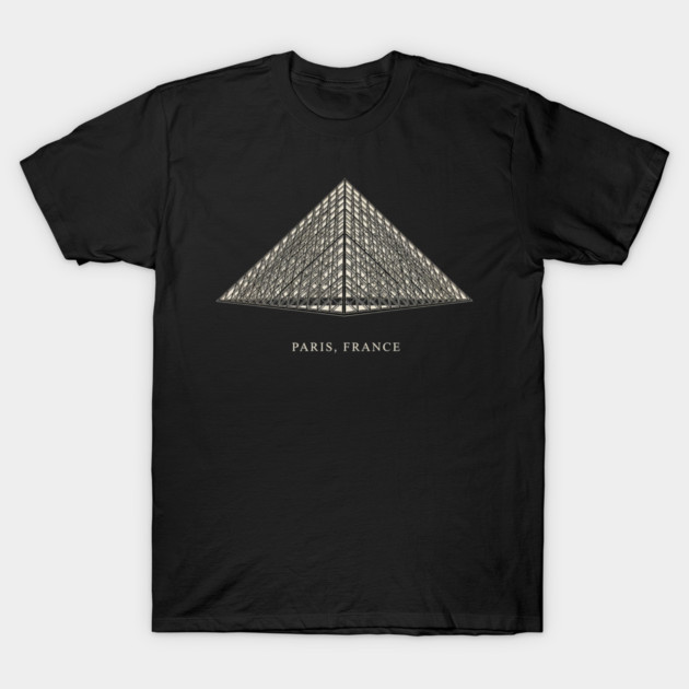 Paris France Louvre Pyramid - Paris France Louvre Pyramid - T-Shirt ...