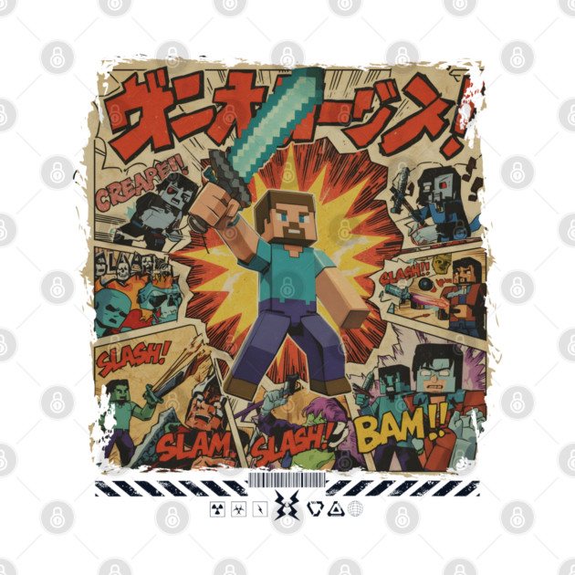 COMIC PANEL MINECRAFT V.8 - Minecraft - T-Shirt | TeePublic