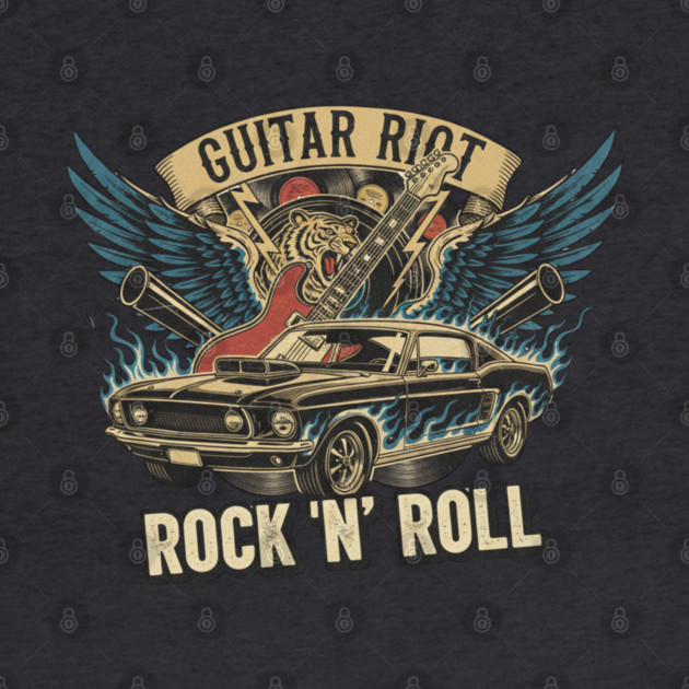 Rock n roll guitar riot - Ac Dc Acdc Rock Band Guitar Vintage - T-Shirt ...