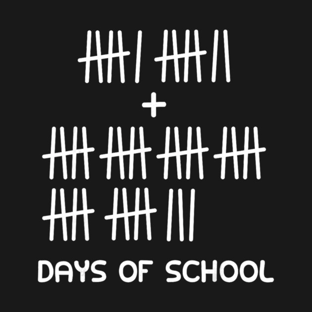 100 Days Of School Tally Marks Funny Six Seven Math Joke Design - Six ...