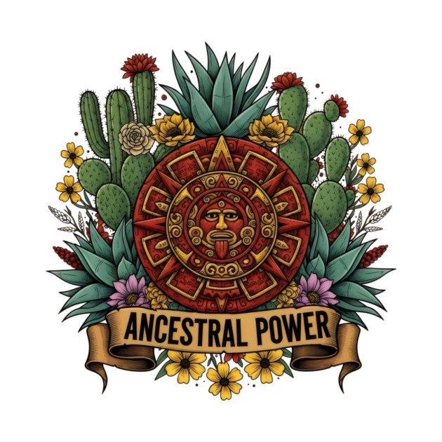 Aztec Sun Calendar Art – Ancestral Power, Mexican Heritage Desert ...