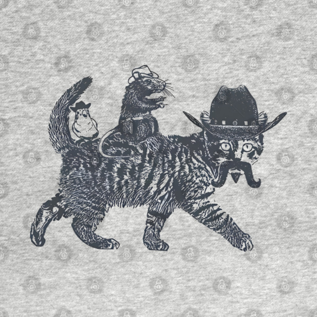 The Giddy-Up Squad: Cowboy Cat, Rat & Bird - Cowboy Cat - T-Shirt ...