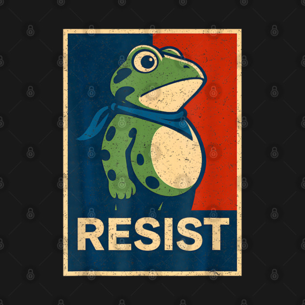 Resist Frog Portland Frog Protest - Portland Protest Frog - T-Shirt ...