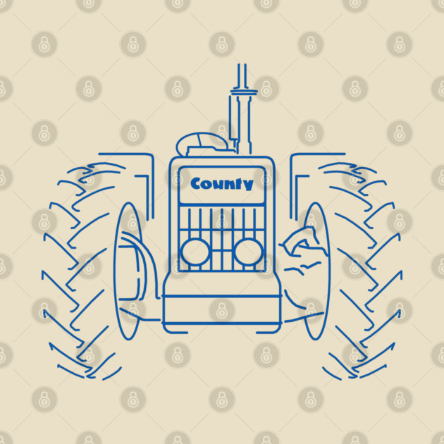County tractor 1970s British classic farm vehicle blue - Tractor - T ...