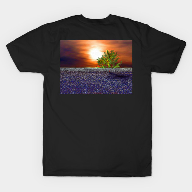 Tree in the Field - Landscape - T-Shirt | TeePublic