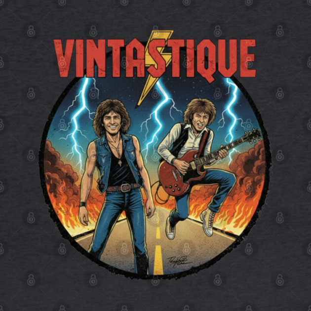 vintastique duet singer guitarist - Ac Dc Acdc Rock Band Guitar Vintage ...