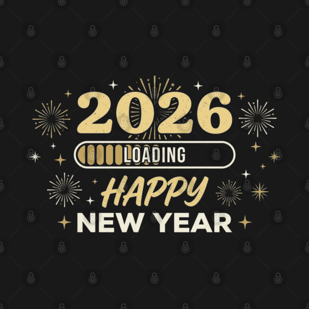 New Year 2026 Loading Bar Celebration Midnight Fireworks Typography ...