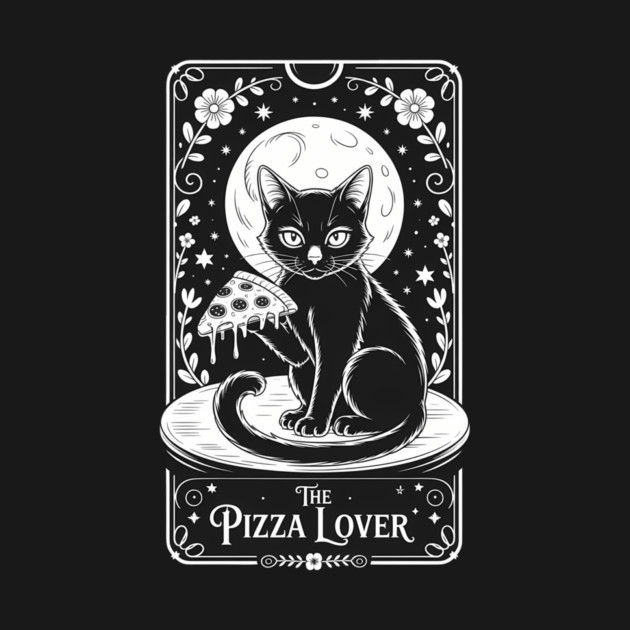The Pizza Lover Cat Gothic Tarot Card - The Pizza Lover Cat Gothic ...