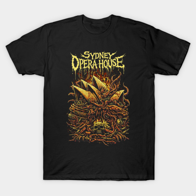 Brutal Sydney Opera House – Death Metal Horror Landmark Illustration ...