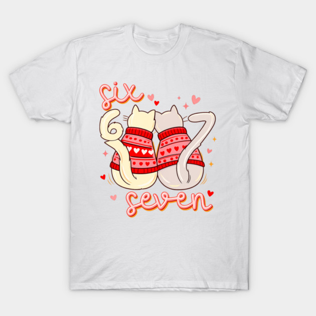 Six Seven Cats Lovers - Cat Lover - T-Shirt | TeePublic