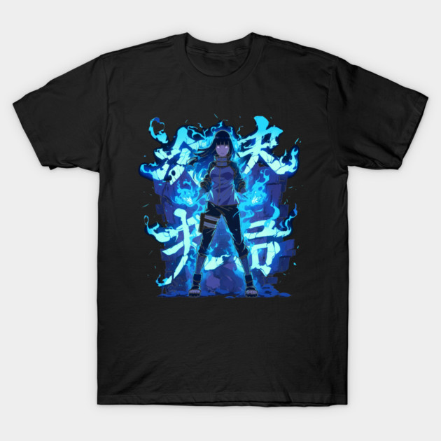 Hinata Hyuga Blue Flame Aura Naruto - Hinata Hyuga - T-Shirt | TeePublic