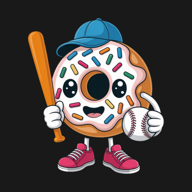 Donut Baseball Hat Ball Bat Cute Sport - Donut Baseball Hat Ball Bat ...