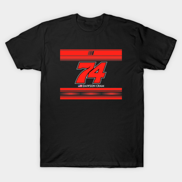 Dawson Cram #74 2025 NASCAR Design - Dawson Cram - T-Shirt | TeePublic
