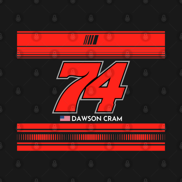 Dawson Cram #74 2025 NASCAR Design - Dawson Cram - T-Shirt | TeePublic