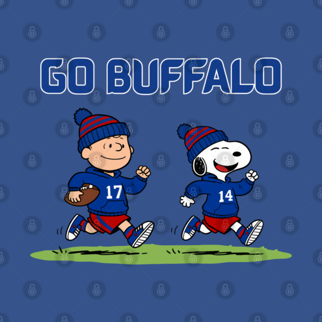 Go Buffalo - Snoopy & Charlie Brown M253 - Buffalo Bills - Long Sleeve ...
