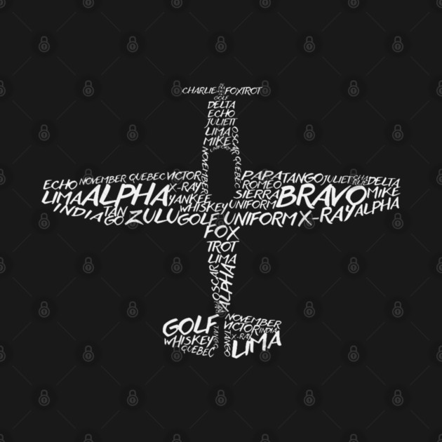 Phonetic Alphabet Airplane Shape Pilot Aviation Student - Phonetic ...