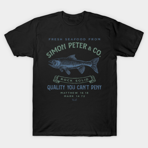 Simon Peter Fish Jesus Christian With Seafood Funny for Men Women ...