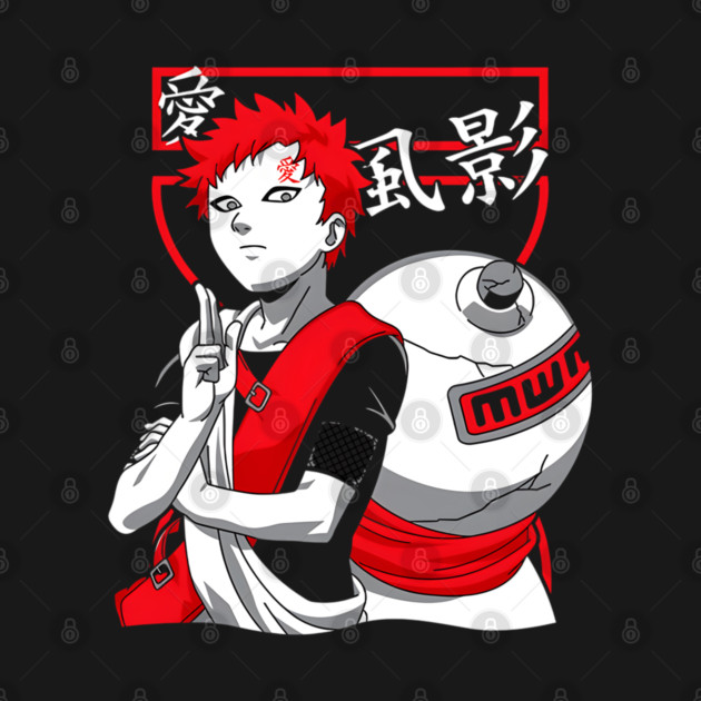 Gaara Of The Sand Waterfall - Gaara Anime Custom - T-Shirt | TeePublic