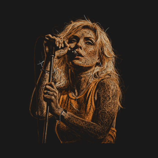 Debbie Harry Portrait Scribble Sketch - Music - T-Shirt | TeePublic