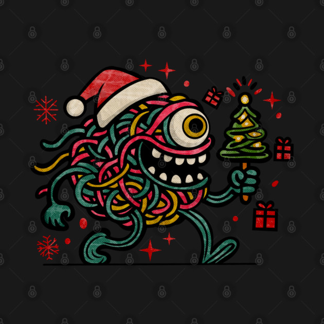 Festive Monster Christmas Cheer - Christmas - T-Shirt | TeePublic