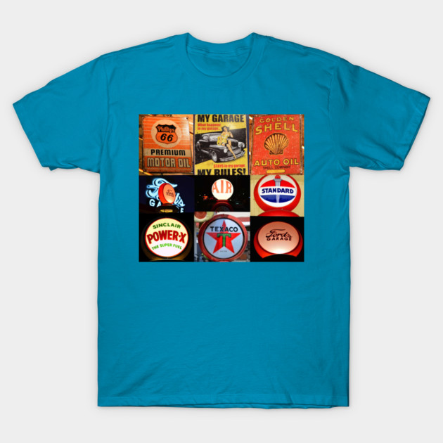 Gas Station Garage Americana - Gas Station - T-Shirt | TeePublic