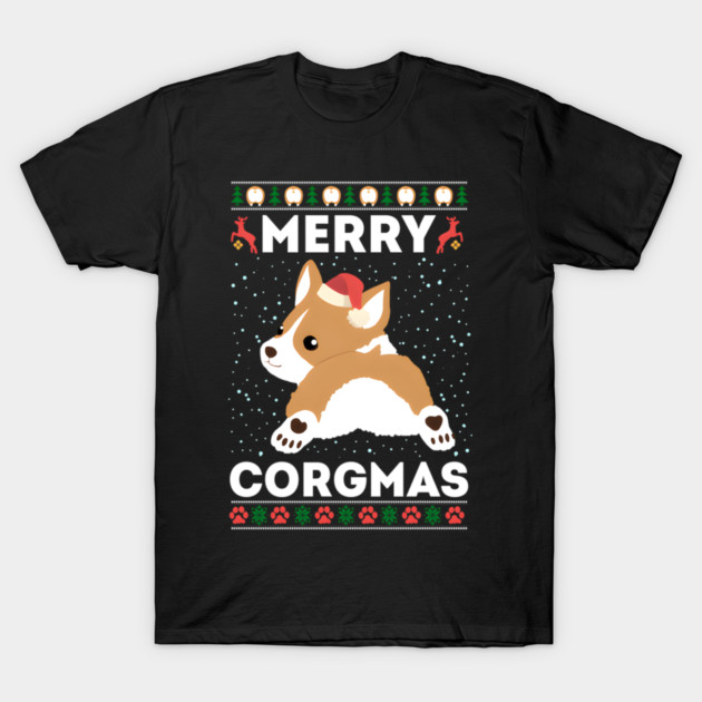 Corgi Ugly Merry Corgmas Santa Corgi - Corgi Christmas - T-Shirt ...
