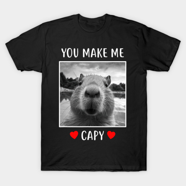 Capybara You Make Me Smile Valentine - Capybara Valentine Love - T ...