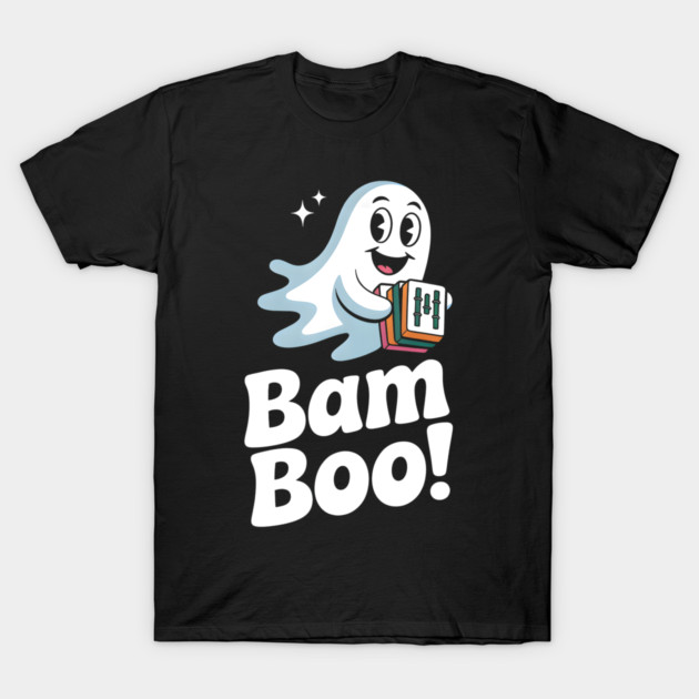 Bam Boo Halloween Ghost Mahjong - Halloween Ghost Mahjong - T-Shirt ...