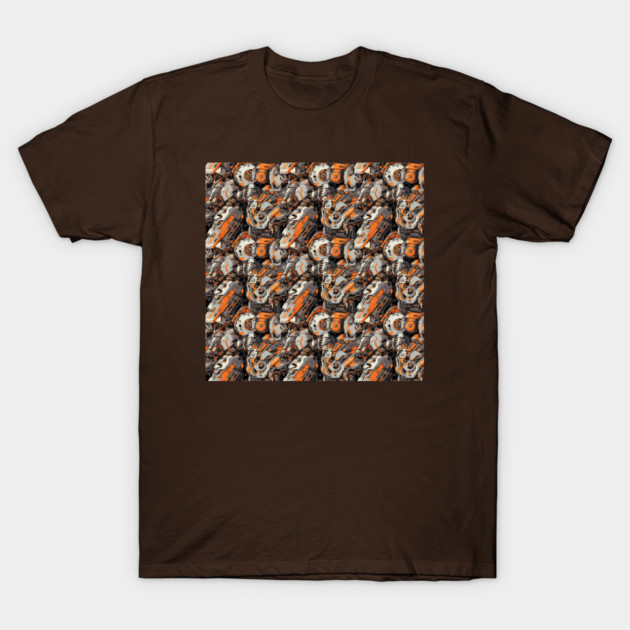 Orange and Grey Robotic Pattern – Inspired by Evangelion Unit 00 - Neon ...