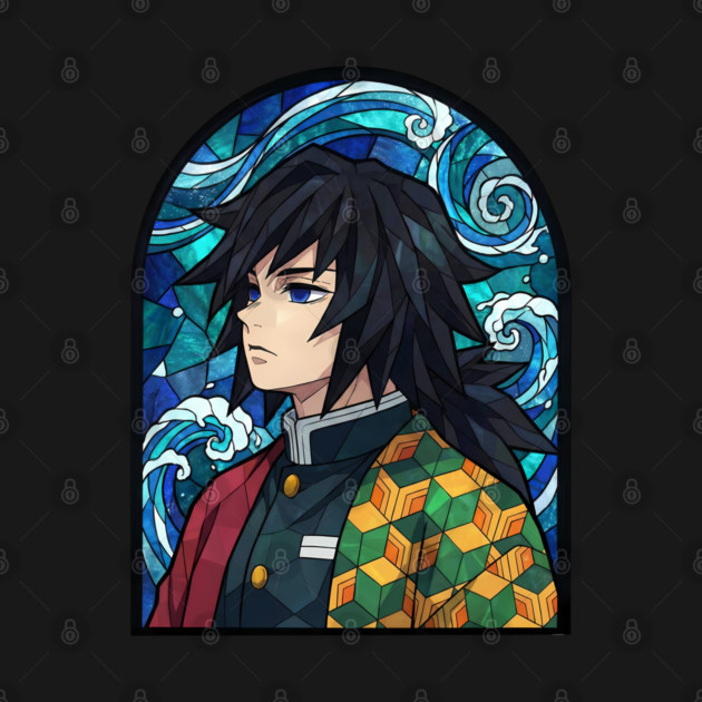 Stained Glass water slayer - Giyu Tomioka - T-Shirt | TeePublic