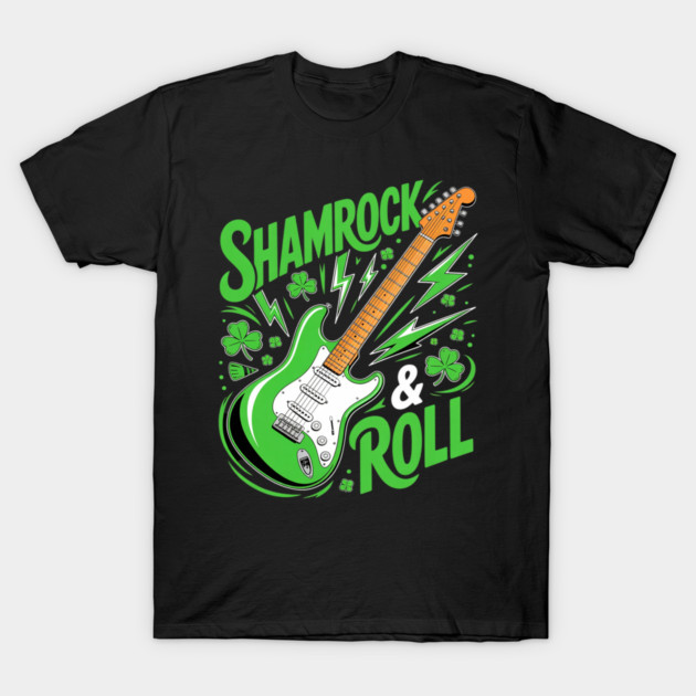Shamrock Rock n Roll Guitar Guitarist Rocker St Patricks Day - Shamrock ...