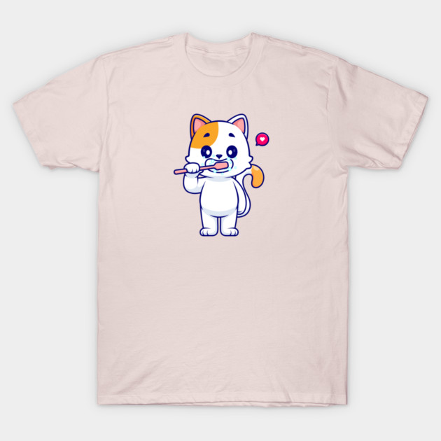 Cute Cat Brushing Teeth Cartoon - Cute Cat Brushing Teeth Cartoon - T ...