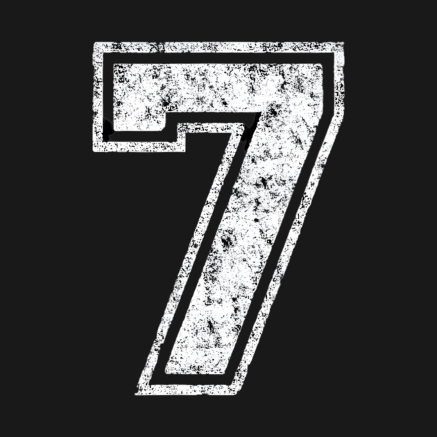 7 Number Seven Team Sports Varsity - Team Sports Number - T-Shirt ...