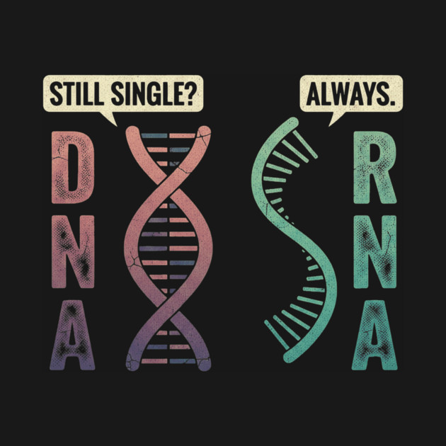 DNA RNA Single Strand Genetics Science Biochemistry Humor Slogan - Dna ...