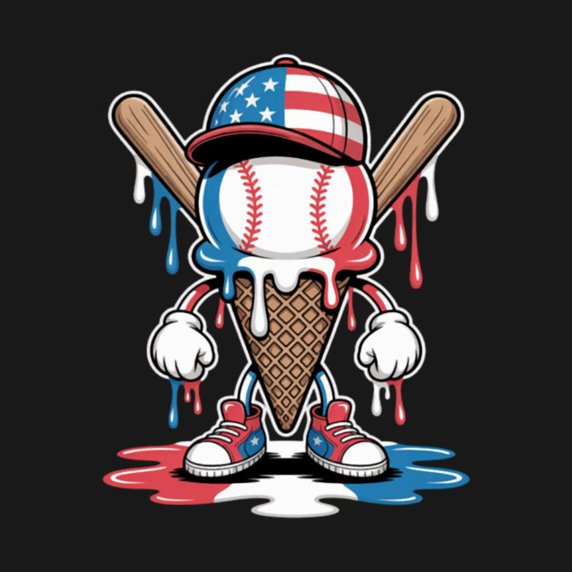 Baseball Lifestyle 101 Sport Drip Ice Cream Youth Boys Girls - Baseball ...